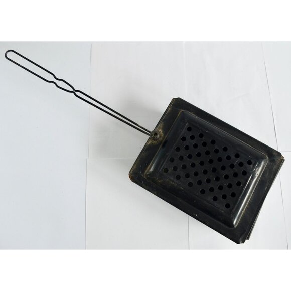 Dining | Vintage Fireplace Popcorn Popper Campfire Roaster 24 Black ...